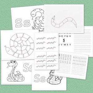 S is for Snake Activity Booklet - Etsy