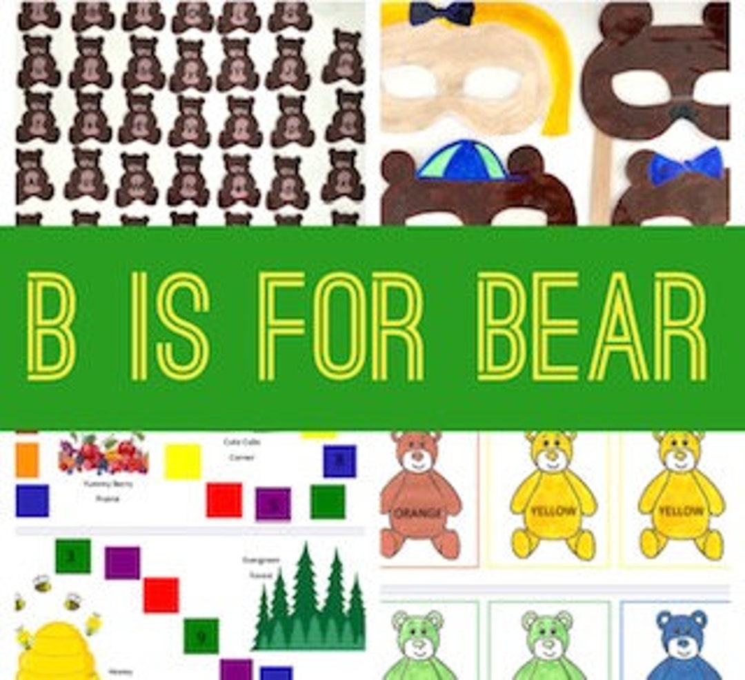 B is for Bear Activity Booklet - Etsy