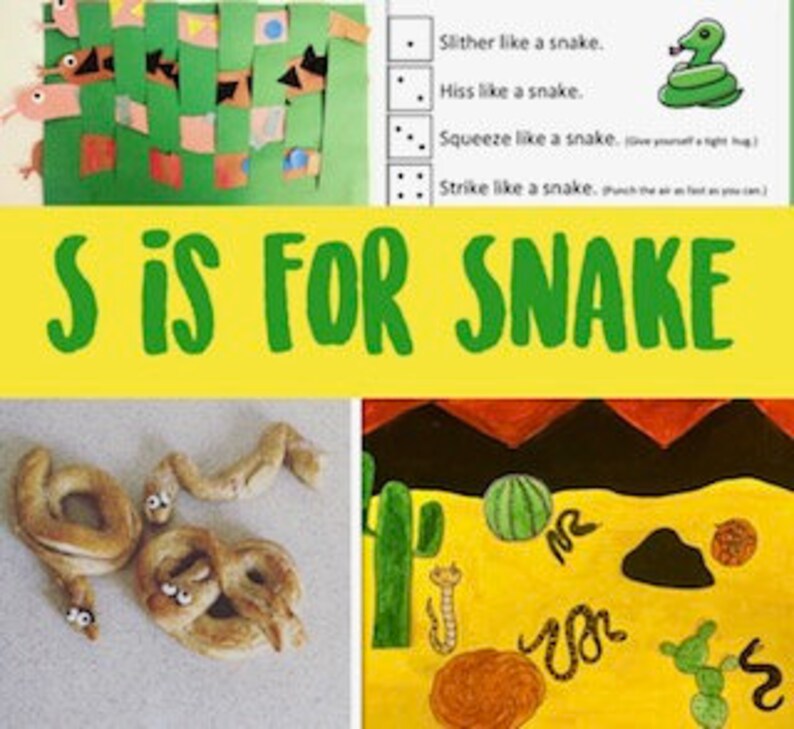 S is for Snake Activity Booklet - Etsy