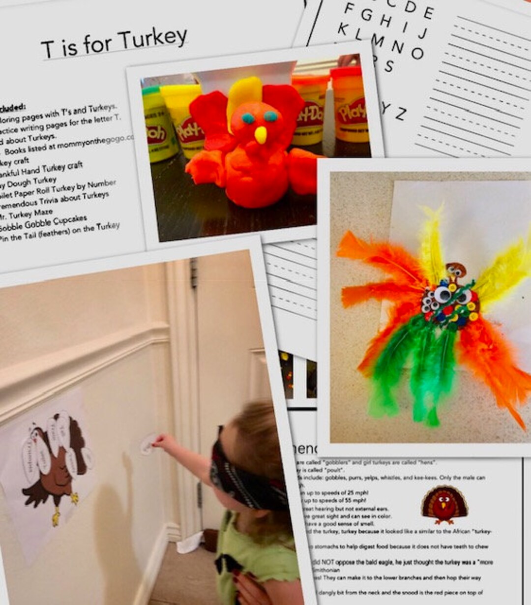 T is for Turkey Activity Booklet - Etsy