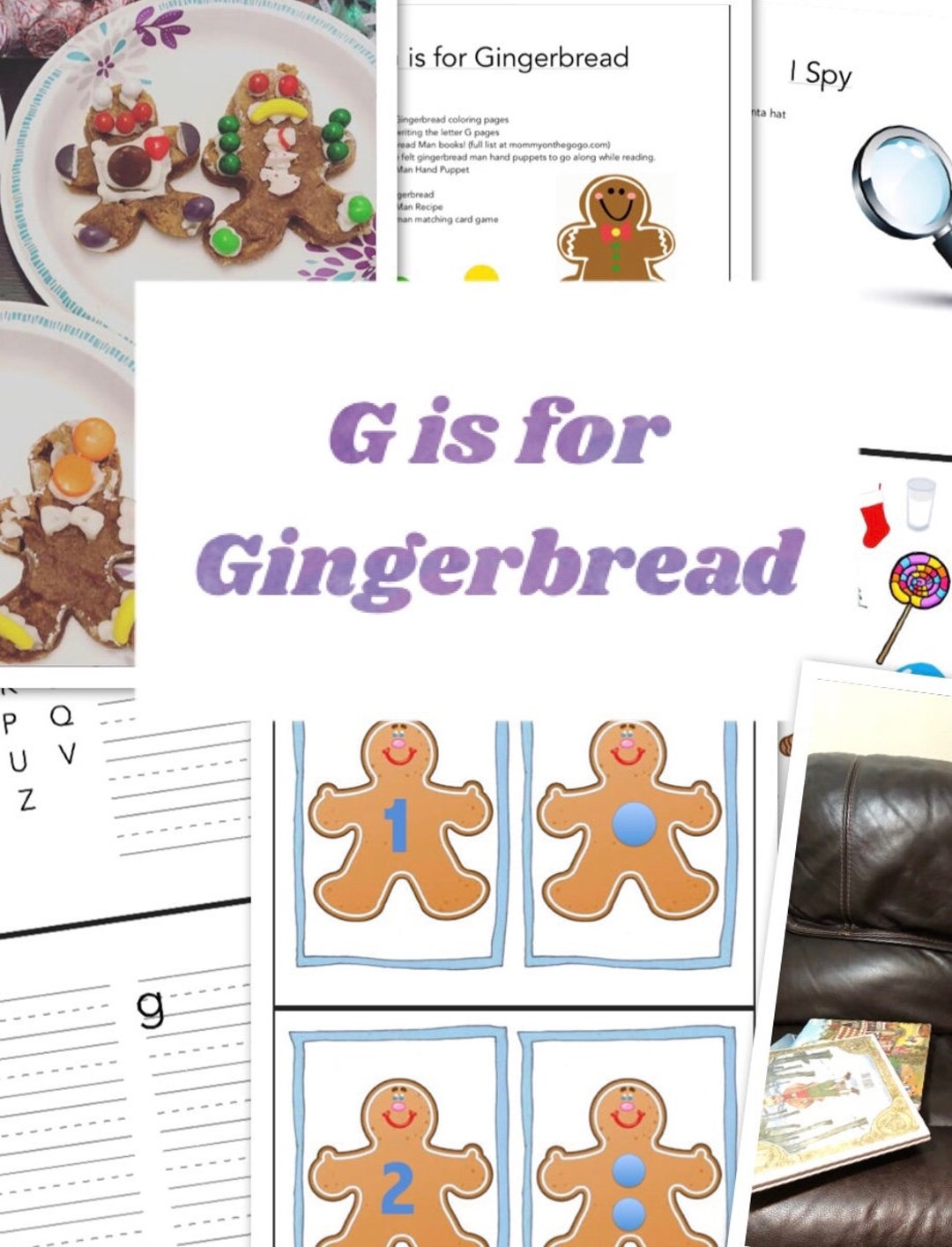G is for Gingerbread Activity Booklet - Etsy