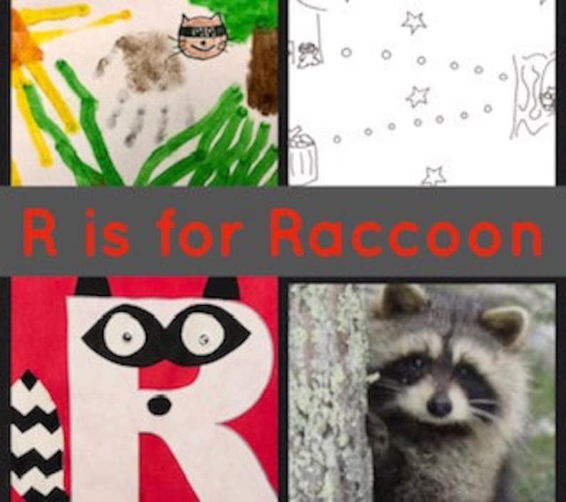 R is for Raccoon Activity Booklet - Etsy