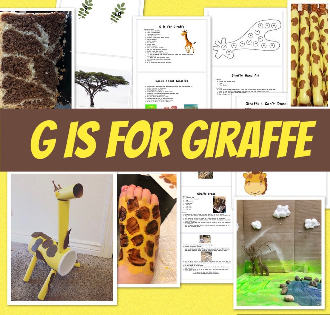 G is for Giraffe Activity Booklet - Etsy