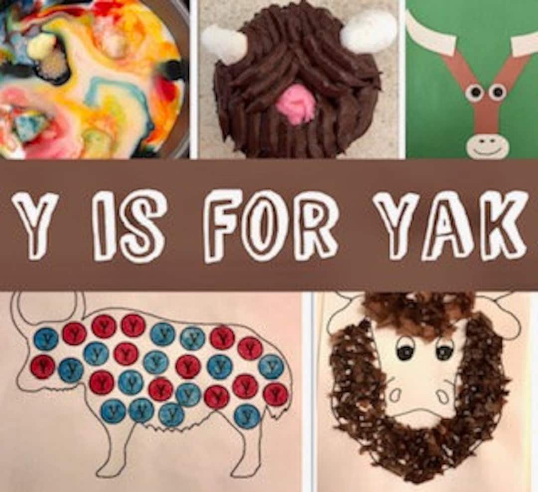 Y is for Yak Activity Booklet - Etsy
