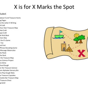 X is for X Marks the Spot Activity Booklet - Etsy