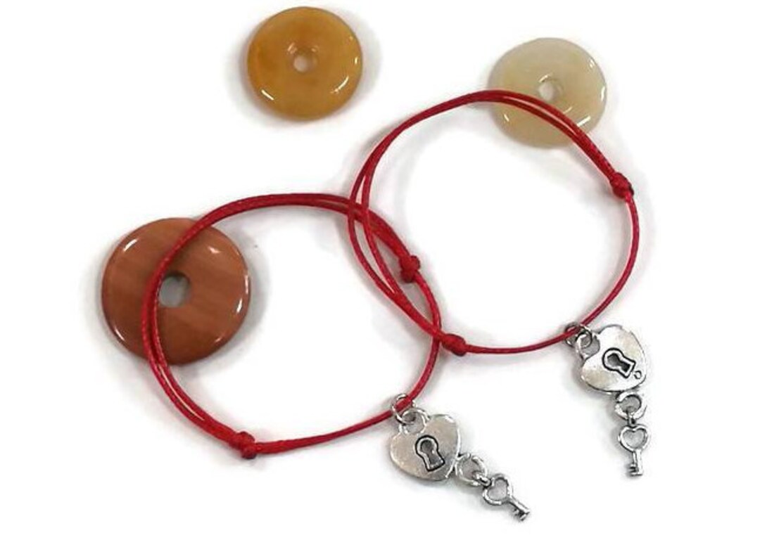 Couple Bracelet, Heart and Key Bracelet,charm Bracelet, Friendship ...