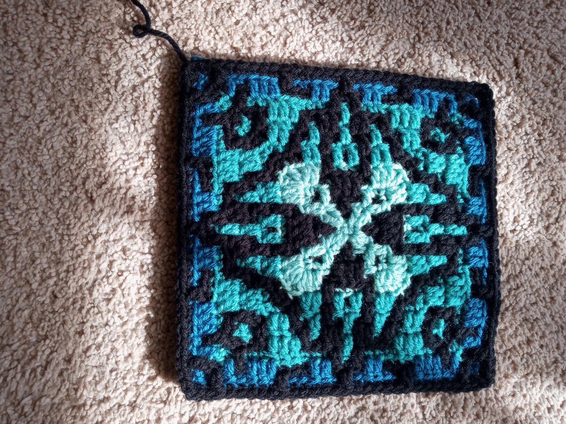 Scrap Yarn Kaleidoscope Mosaic Tiles Crochet Pattern - Etsy