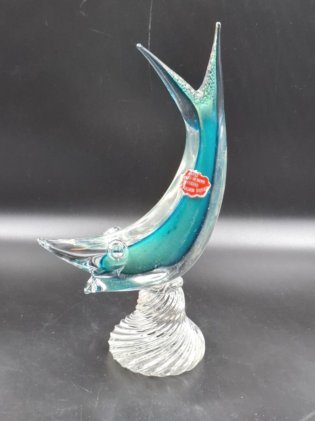 Murano Swordfish Fish Sculpture Figurine in Blown Art Glass, Italy on ...
