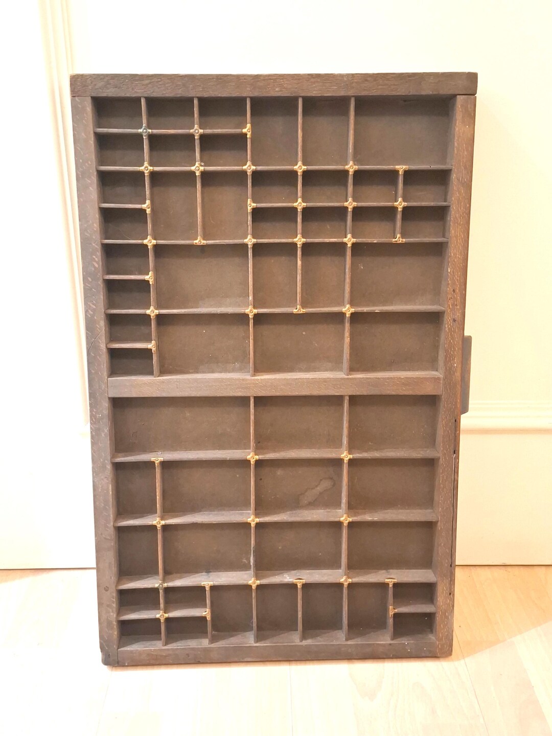 Antique 19th Century Vintage Letterpress Tray Curio Display Wall Decor ...