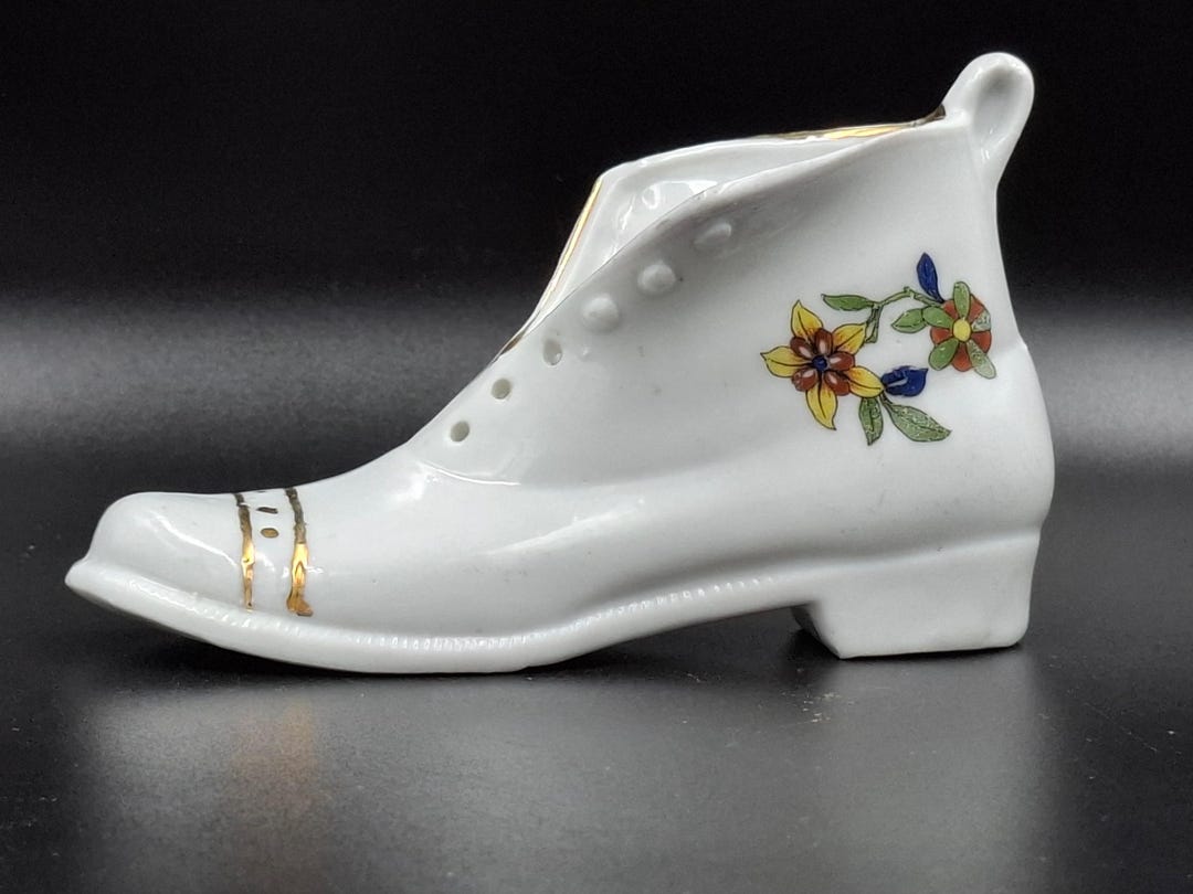 Vintage Miniature Porcelain Boot Germany 1990s 11cm 4 1/3" Souvenir ...