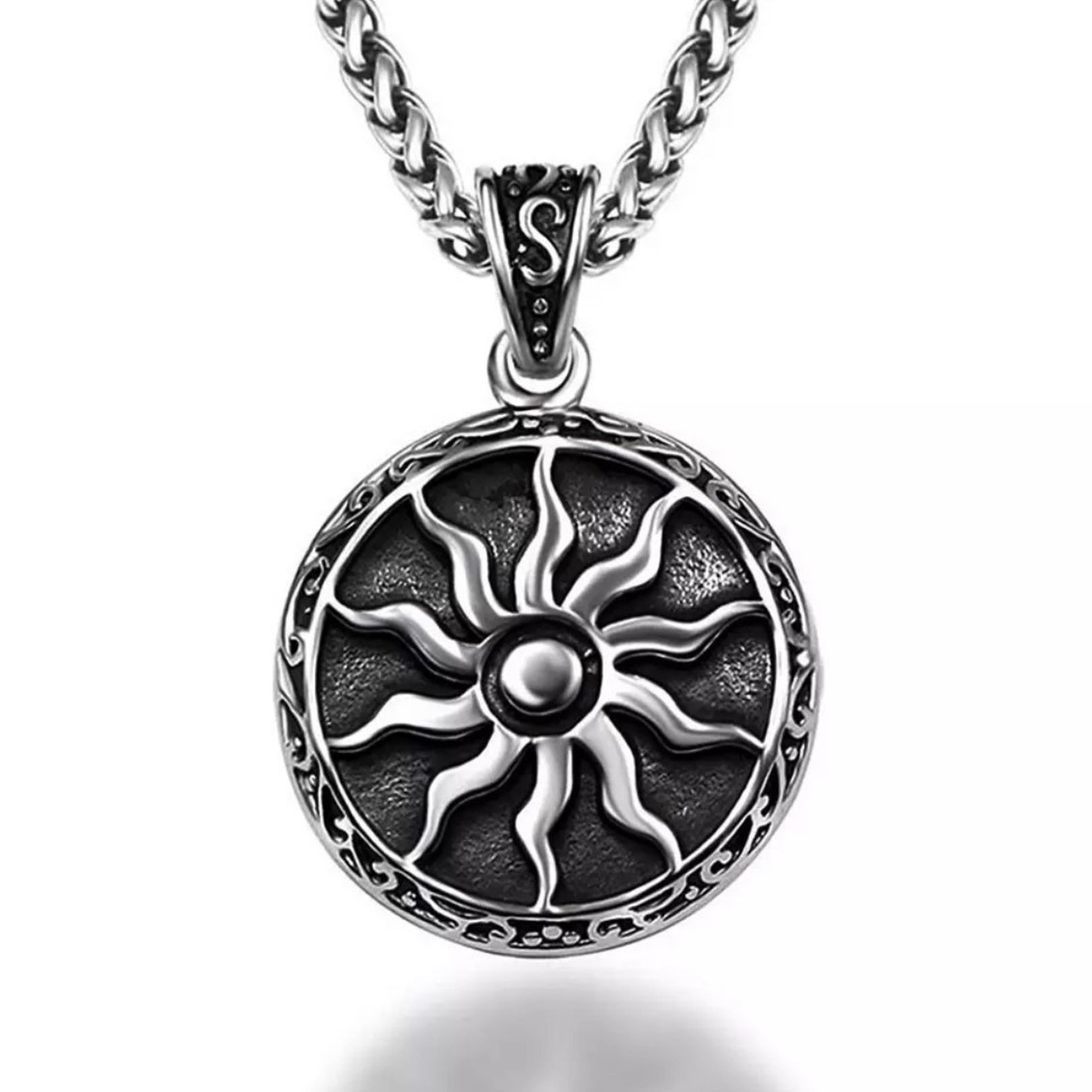 Apollo Amulet Double Sided Stainless Steel Sun God Pendant - Etsy UK