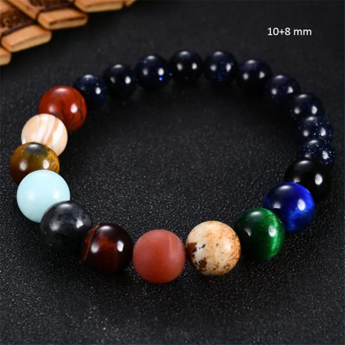 10mm and 8mm Natural Stone Universe Solar System Planets - Etsy UK