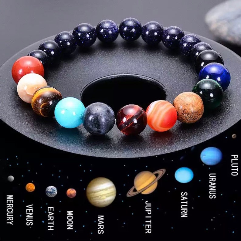 10mm and 8mm Natural Stone Universe Solar System Planets - Etsy UK