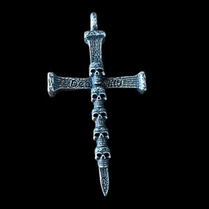 Vintage Black Punk Skull Cross Stainless Steel Pendant - Etsy UK