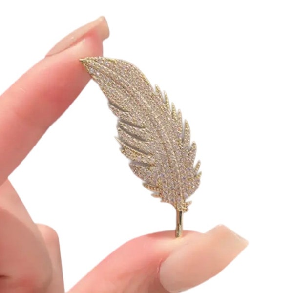 Feather Brooch Pin - Etsy UK