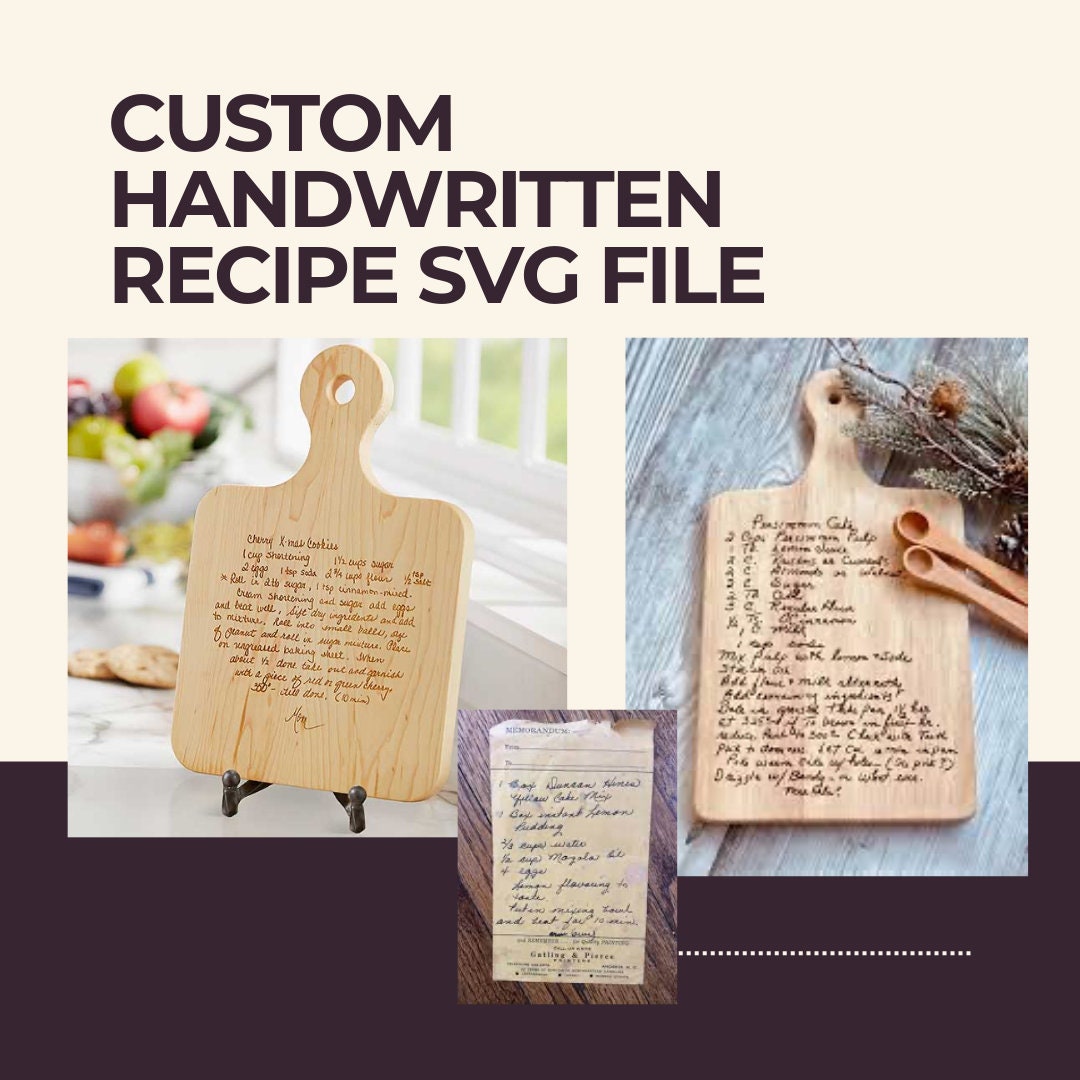 Recipe Tracing Custom Svg File- Handwritten - Etsy