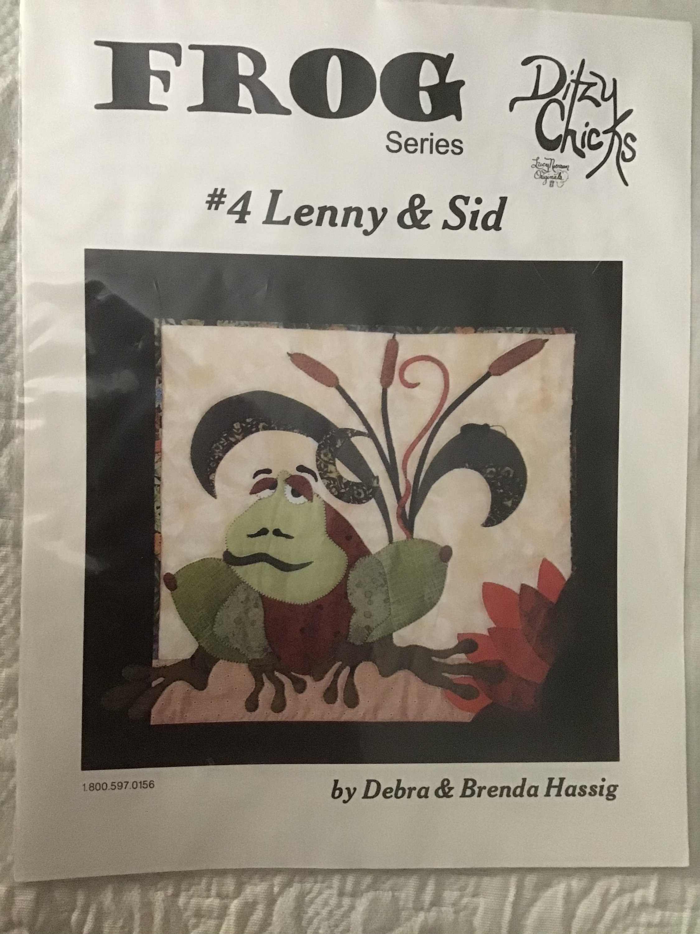 Frog Series Quilt Pattern#4 Lenny & Sid by Ditzy Chicks Lucy Norman ...