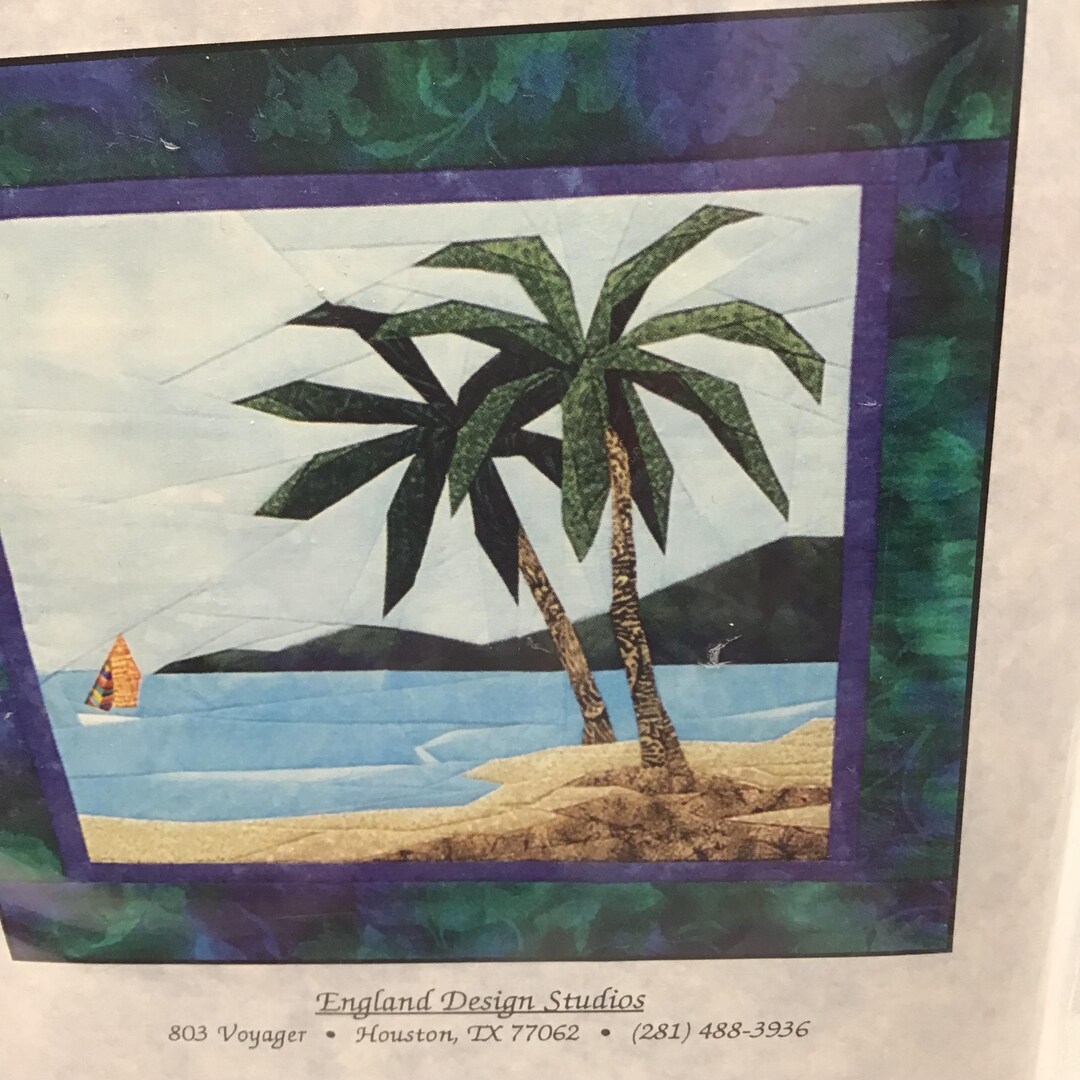 Tropical Scene Applique’ Quilt Pattern by England Design Studios ...