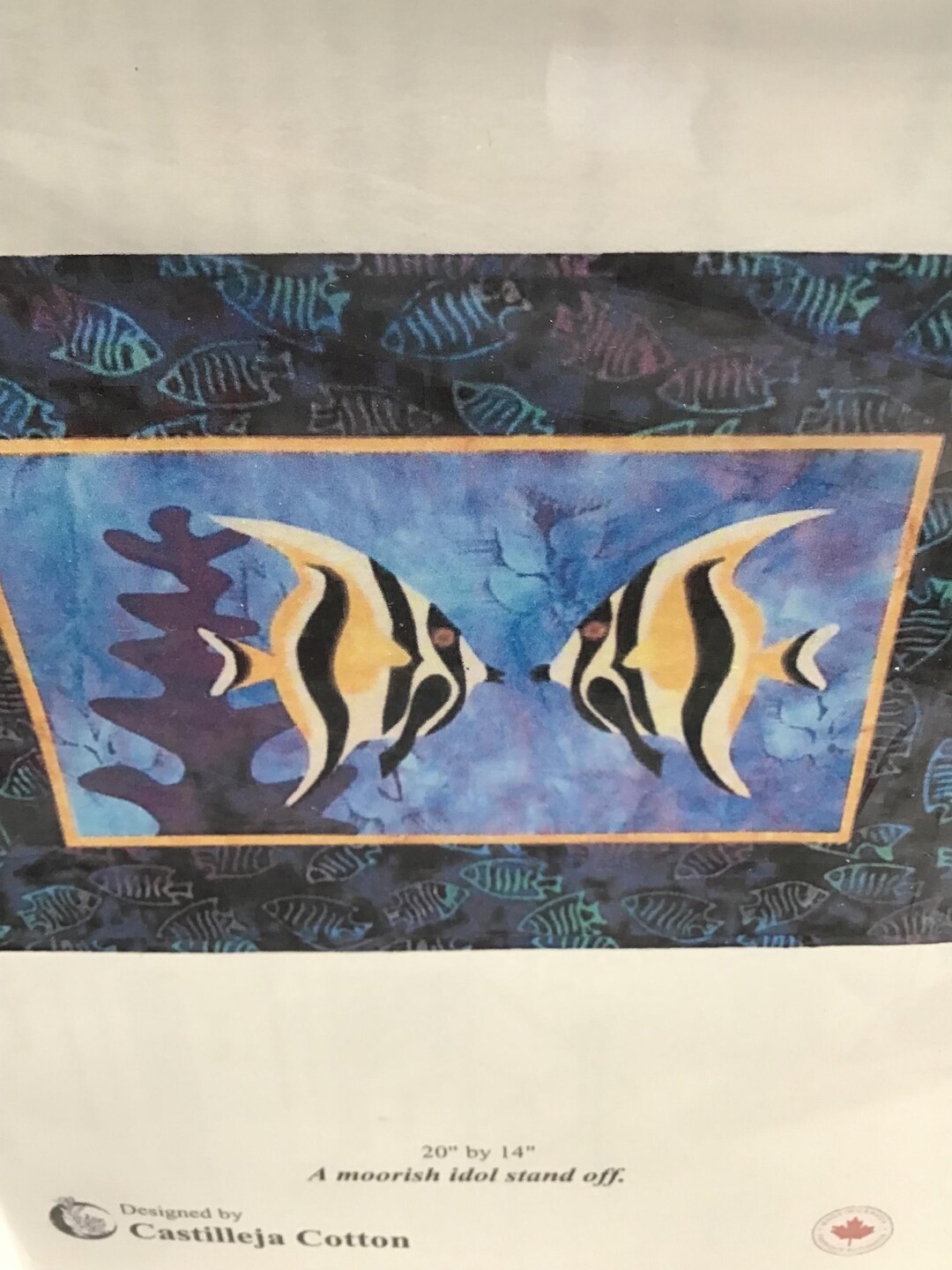 Nose to Nose Fish Quilt Pattern: Moorish Idol Appliqué (20"x14") - Etsy