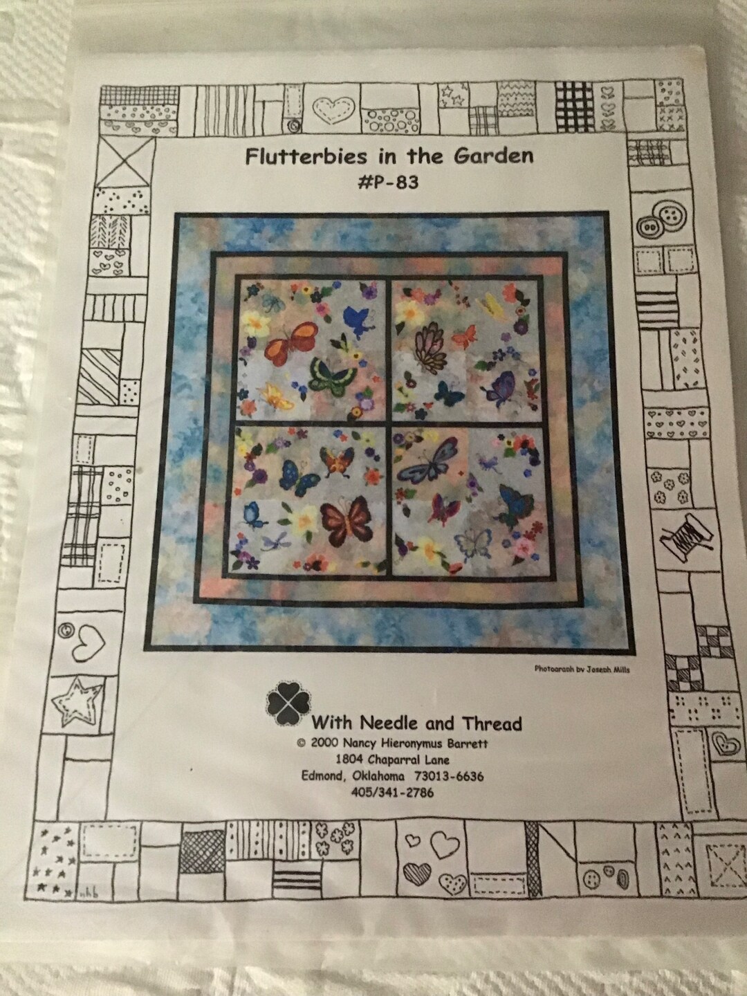Quilt Pattern Flutterbies in the Garden- - Etsy