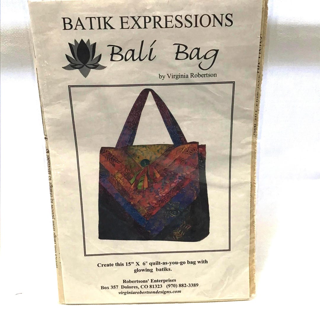 Batik Bali Bag: Quilt-as-you-go Handbag Pattern - Etsy