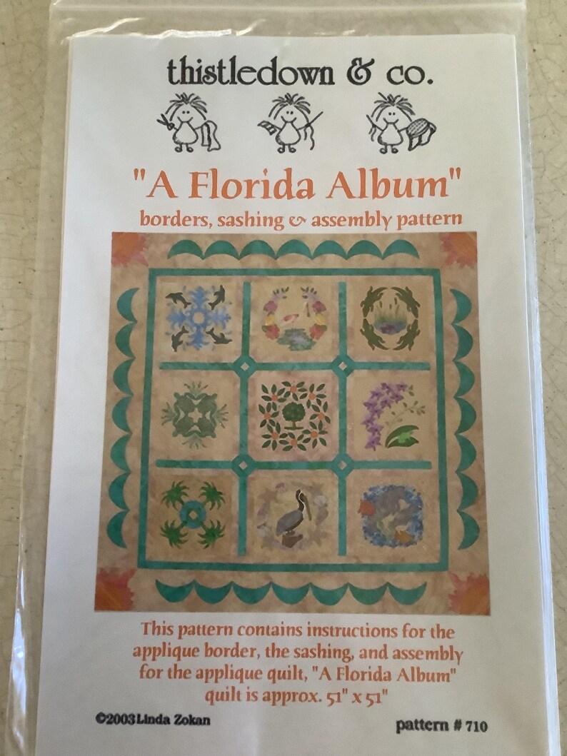 Palm Paradise Quilt Pattern: Florida Album Appliqué Block - Etsy