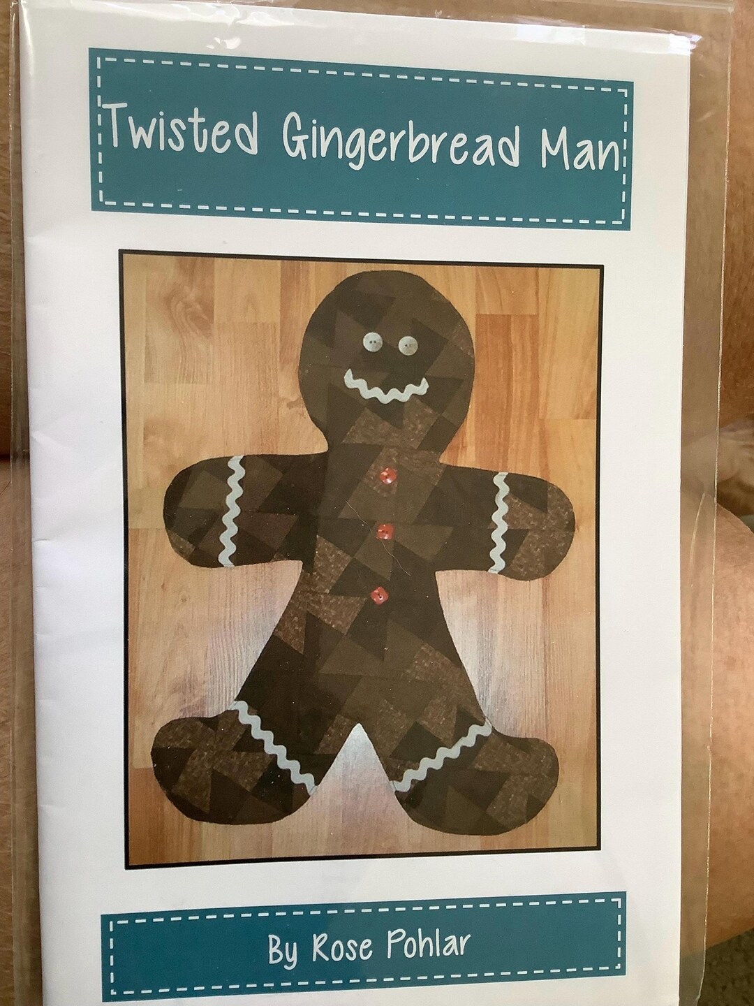 Twisted Gingerbread Man Quilt Pattern Pieced and Finished Approximately ...