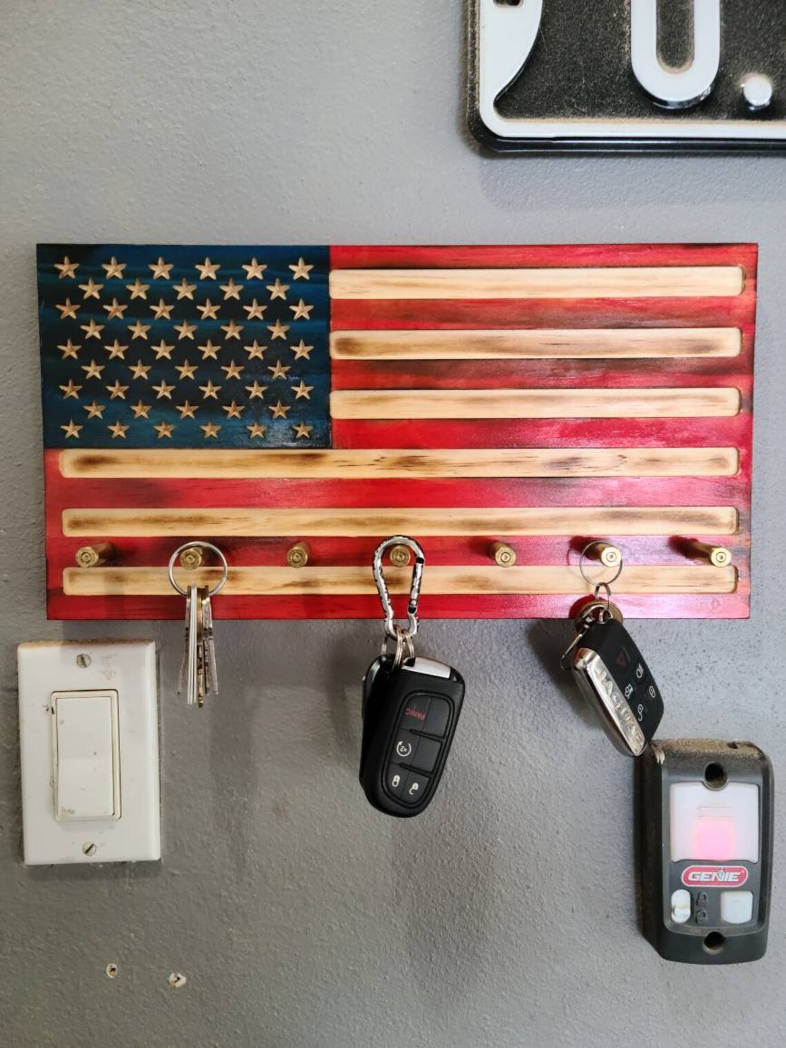 Wall Mounted American Flag Key Holder/keyholder Key Rack With | Etsy