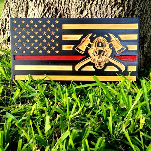 Wood American Flag Firefighter Fireman Cross/maltese Cross | Etsy