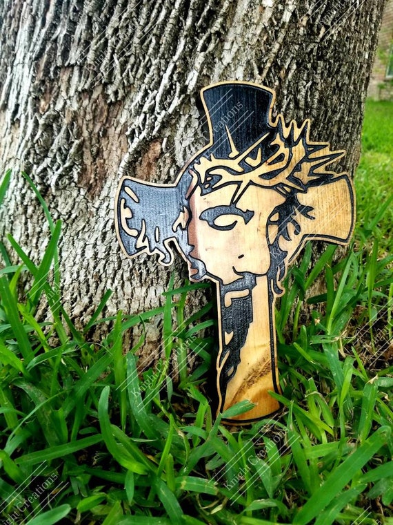 Jesus Wood Cross - Etsy