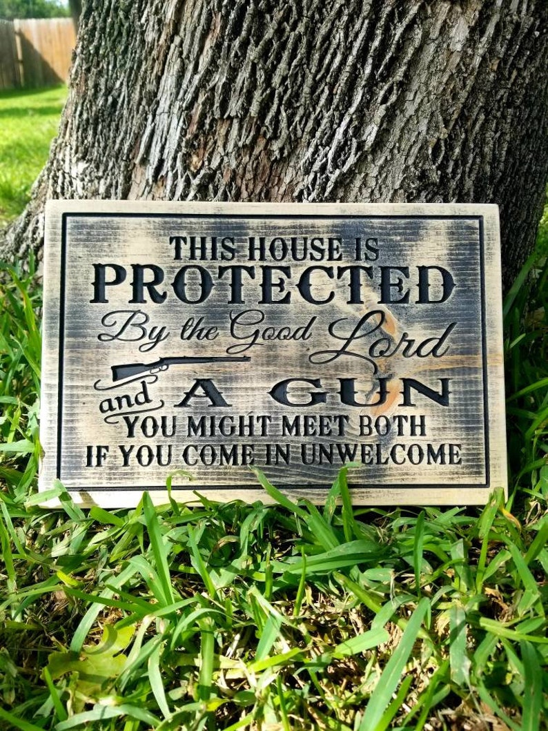 This House is Protected by the Good Lord Wood Sign. Welcome to - Etsy