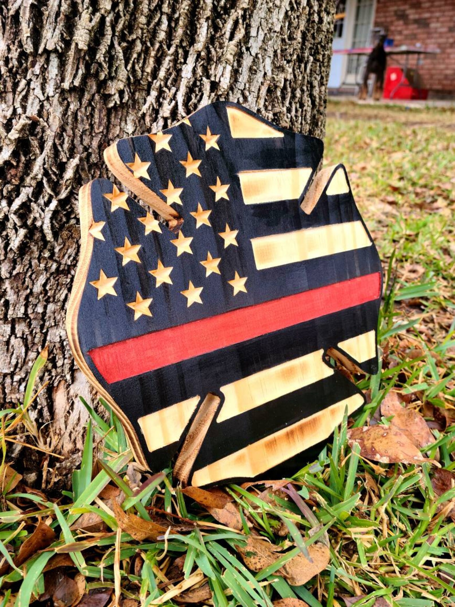 Wood American Flag Firefighter Fireman Cross/maltese Cross - Etsy