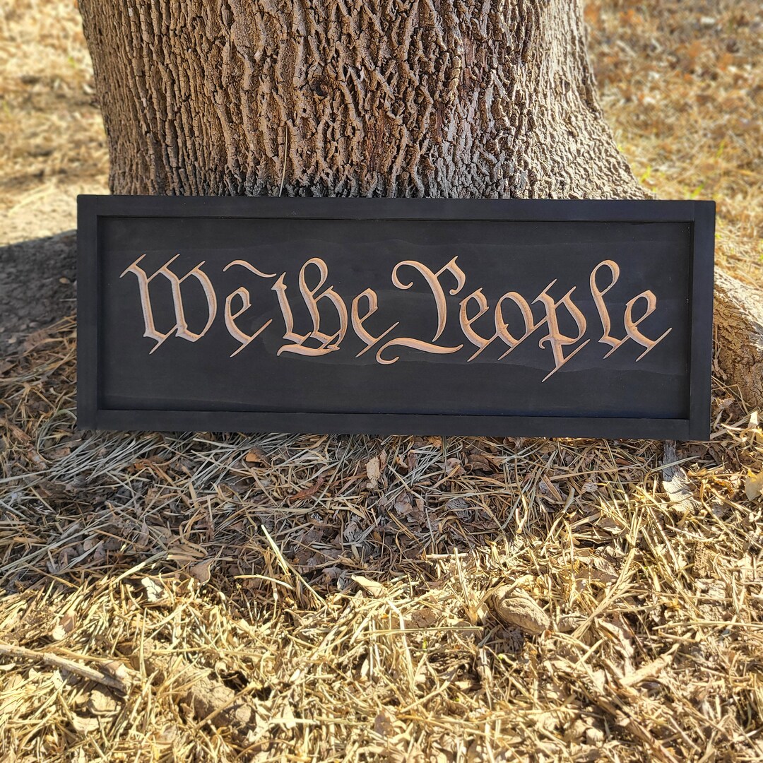 We the People Wood Sign. Subdued Black and Wood. American Decor ...