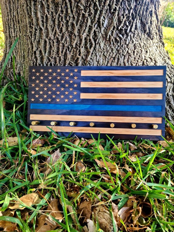 Wall Mounted tblthin Blue Line American Flag Key - Etsy