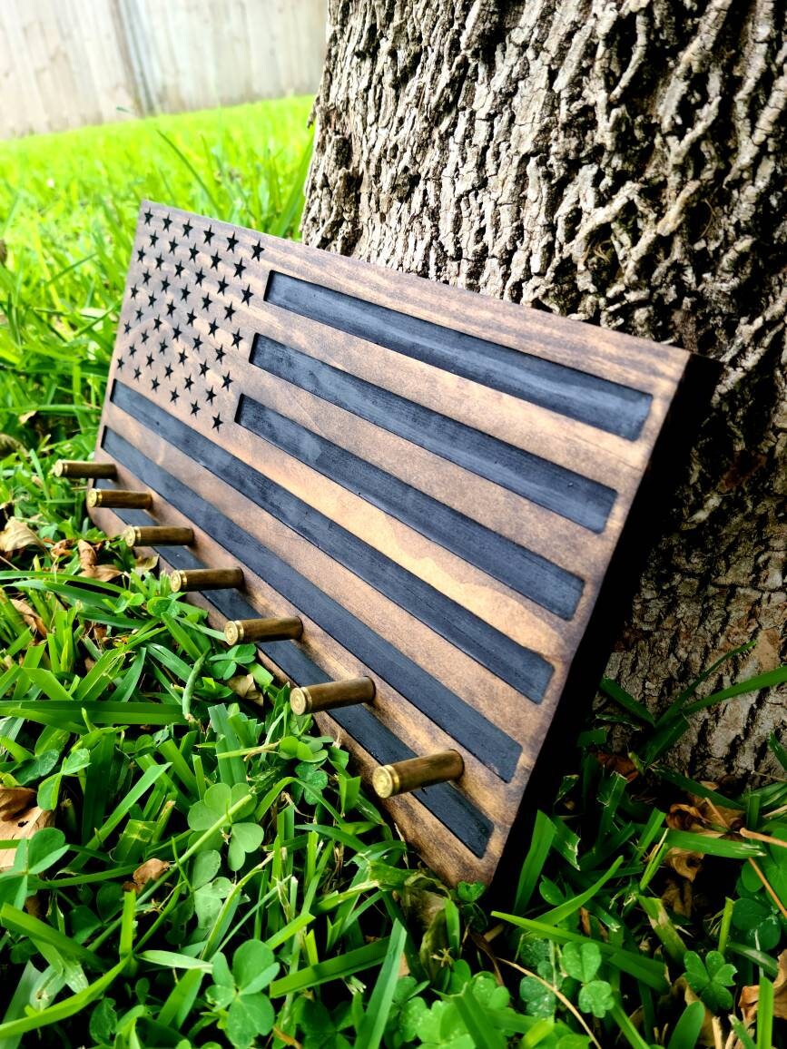 Wall Mounted American Flag Key Holder/keyholder Key Rack With - Etsy