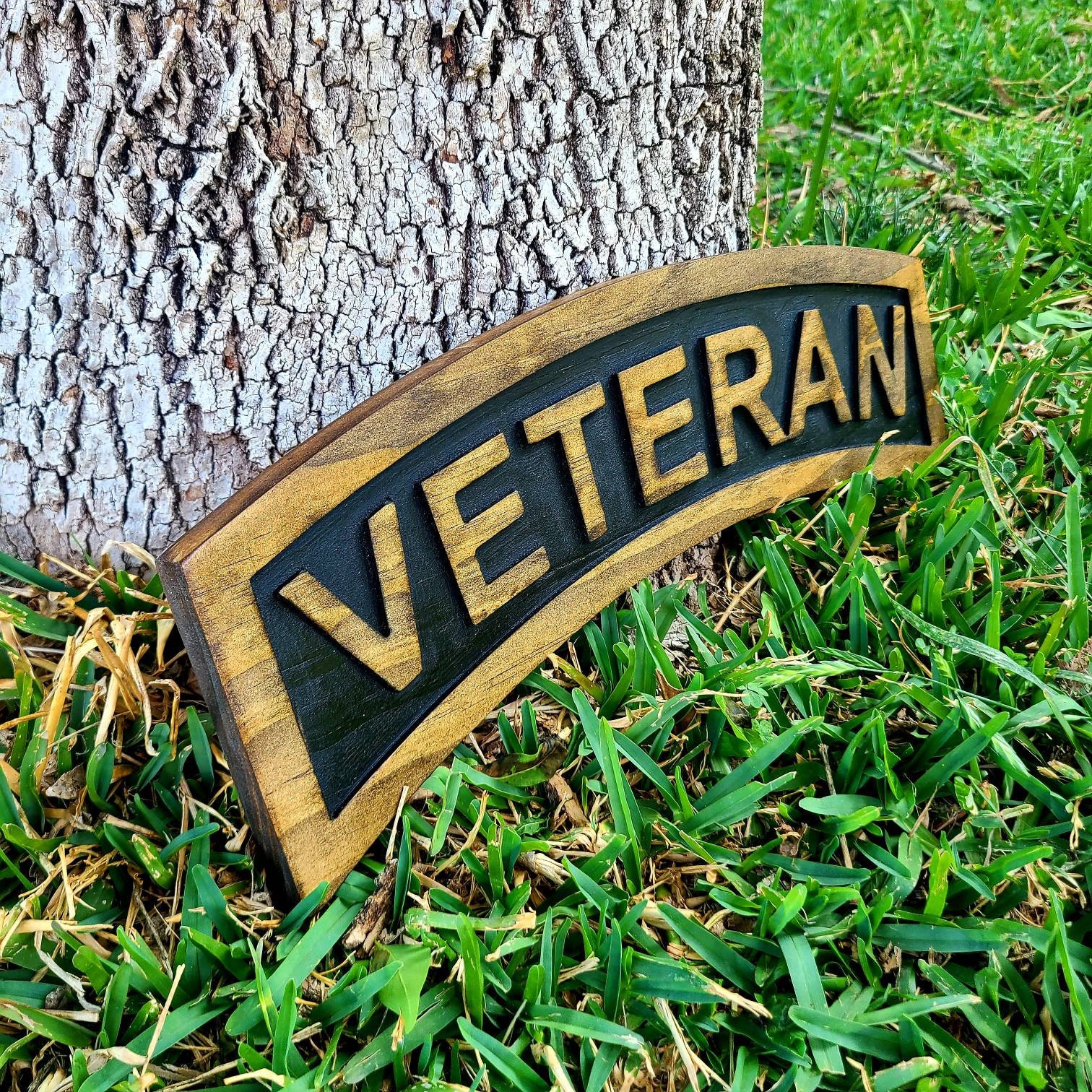 Large Wood Military Veteran Tab. Knightcreationsshop | Etsy