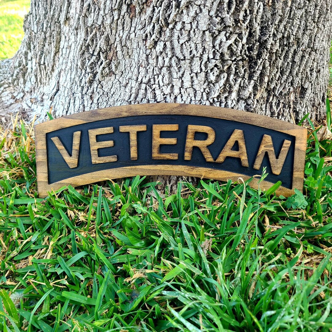 Large Wood Military Veteran Tab. Knightcreationsshop - Etsy