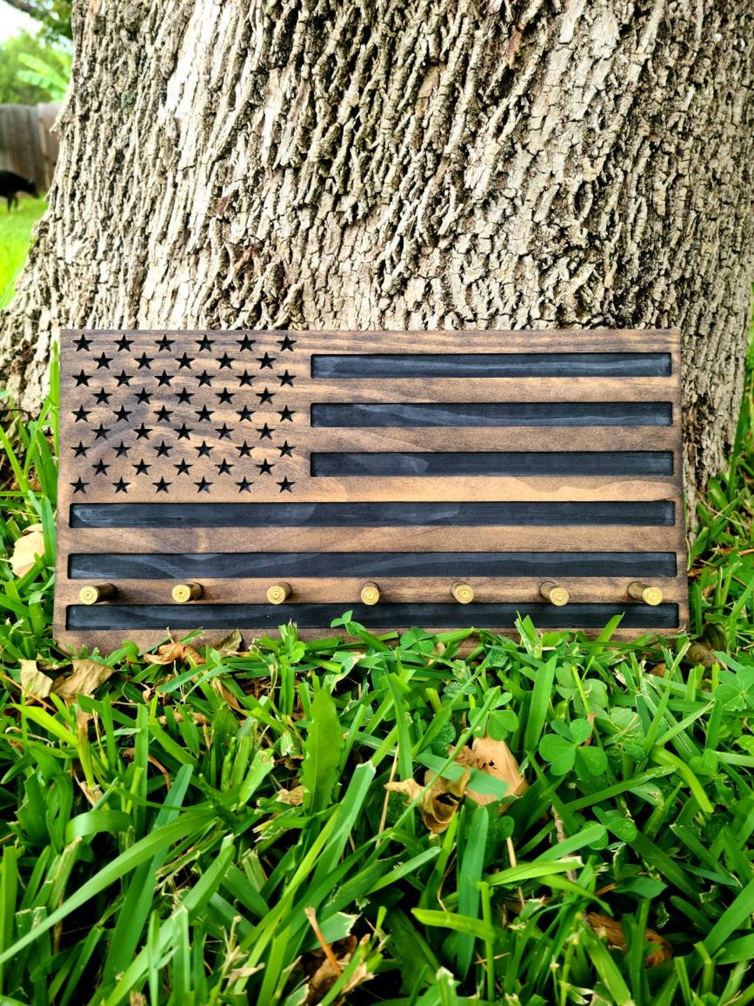 Wall Mounted American Flag Key Holder/keyholder Key Rack With Bullet ...