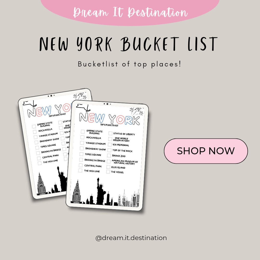 New York City to Do Bucket List Downloadable Print - Etsy