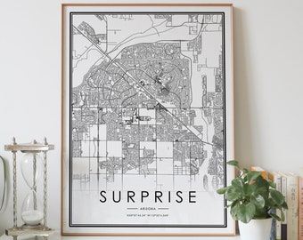 Surprise Arizona Map Poster - Etsy