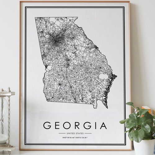 Georgia Printable Georgia Home Print Georgia Wall Art GA - Etsy