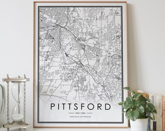 Pittsford City Map - Etsy