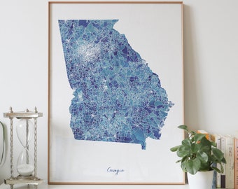Georgia State Art - Etsy