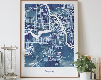 Sherbrooke Map Decor - Etsy