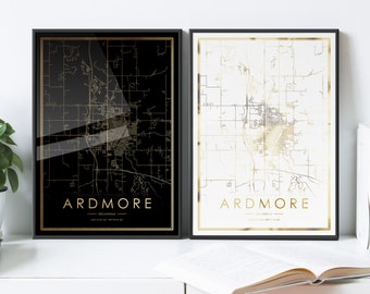 Ardmore Map Art - Etsy