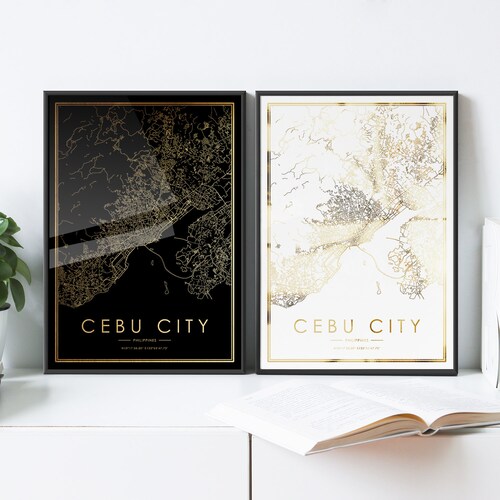 Cebu City Map Print Philippines Map Art Poster City Map Wall - Etsy