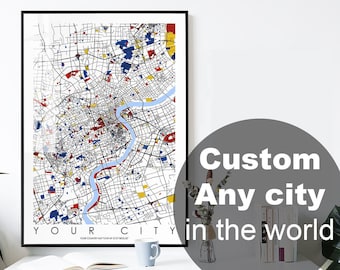 Custom City Map Color - Etsy