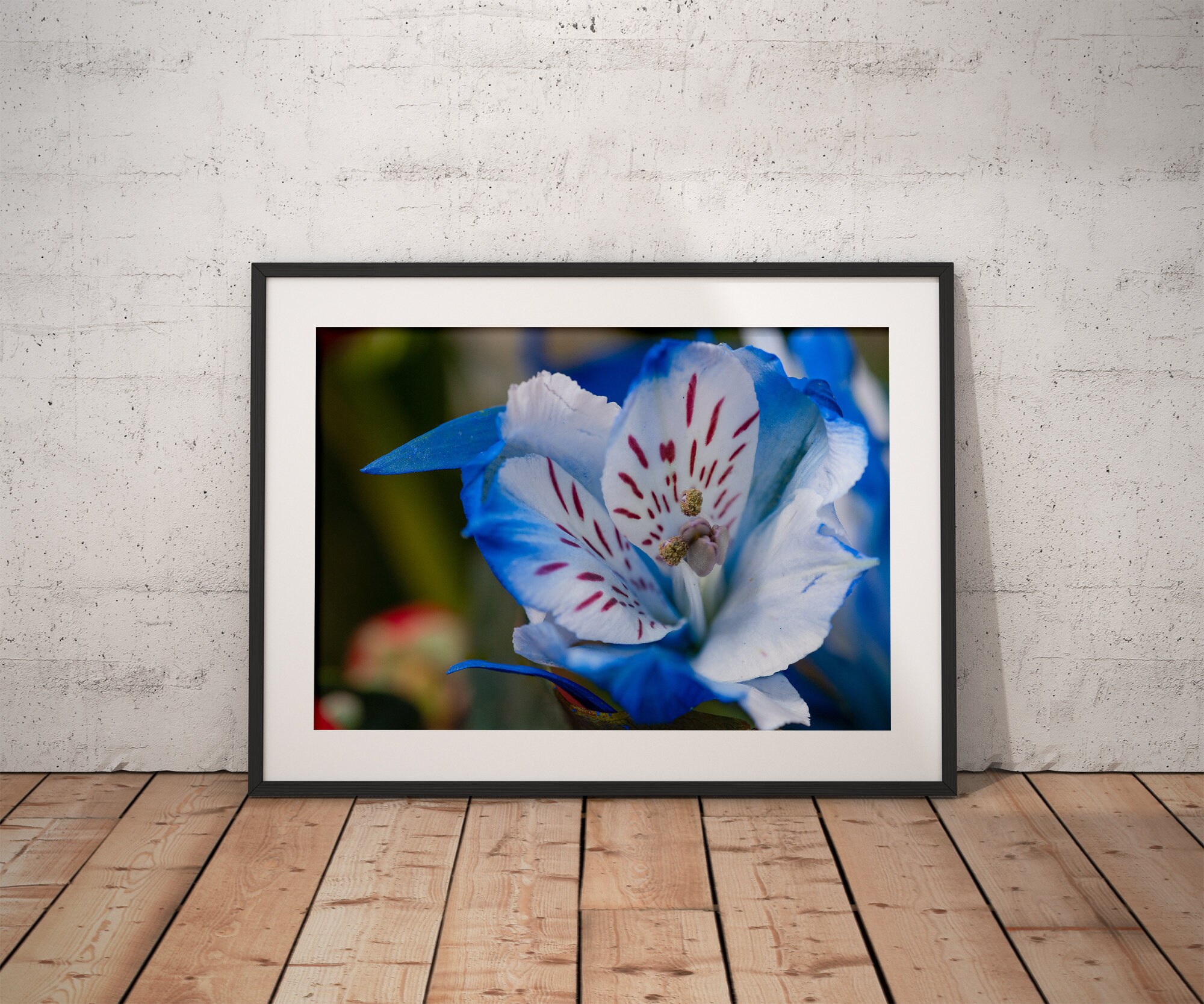 Blue Flower Print Blue Floral Print Flower Print Floral - Etsy