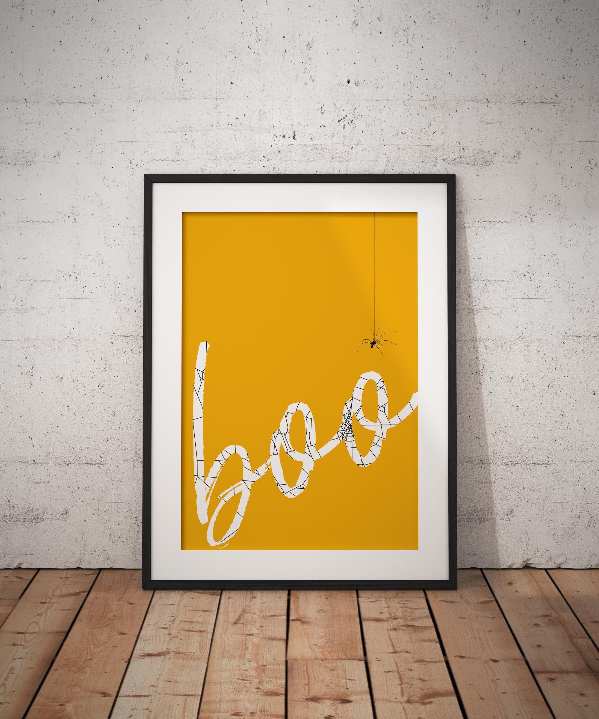Boo Print, Halloween Print, October Print, Spider Print, Web Print ...