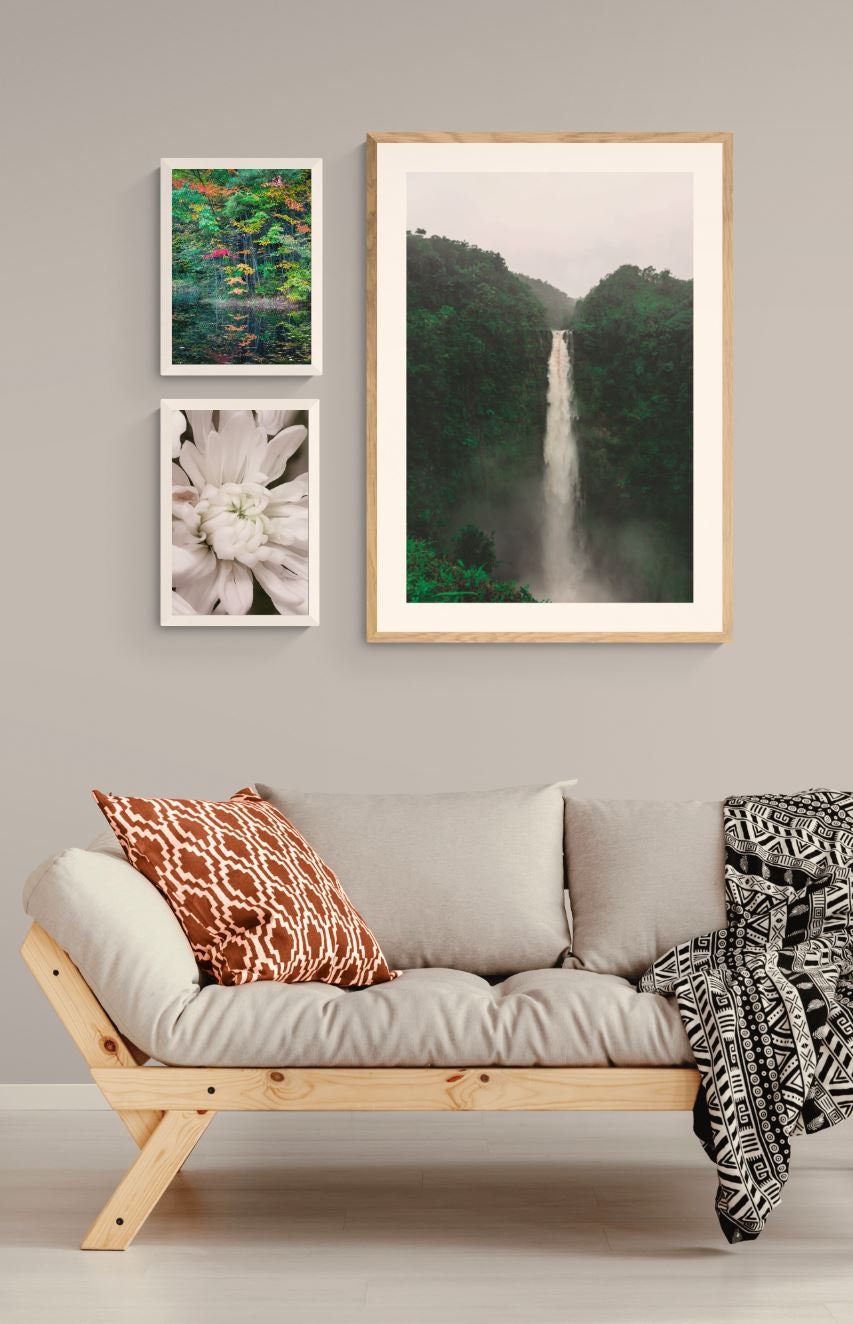 Waterfall Print, Hawaii Print, Nature Print, Landscape Print, Water ...